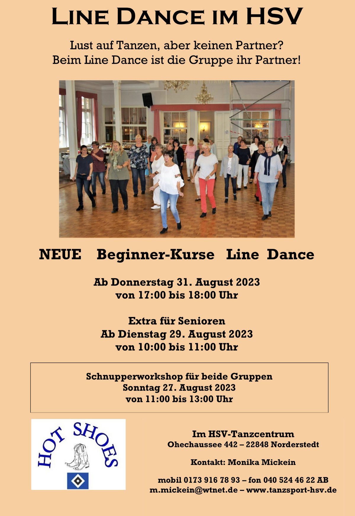 Neue LineDance Beginner Kurse - HSV-Tanzsport Norderstedt